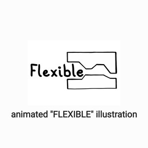 Animated Clipart Illustrates Word FLEXIBLE for Presentation, Website or ...