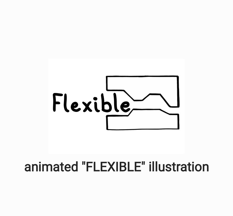 Animated Clipart Illustrates Word FLEXIBLE for Presentation, Website or ...