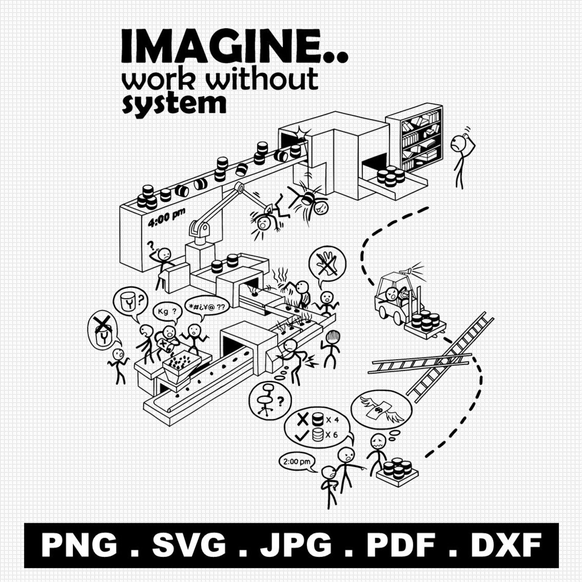 Work System SVG | Systematic Work Poster | Organized Workplace ...