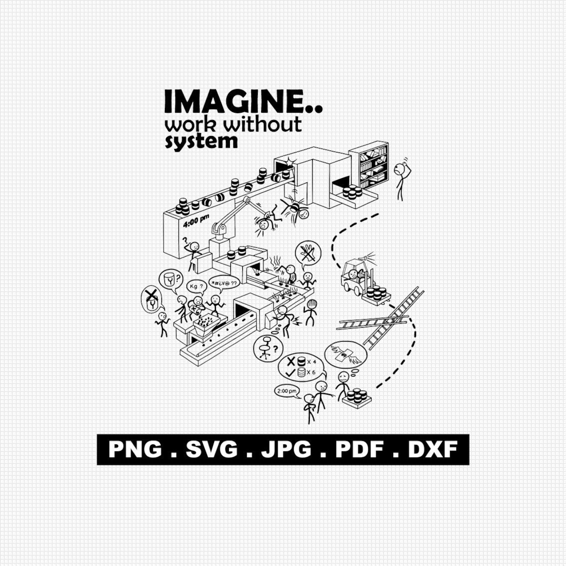 Work System SVG | Systematic Work Poster | Organized Workplace ...