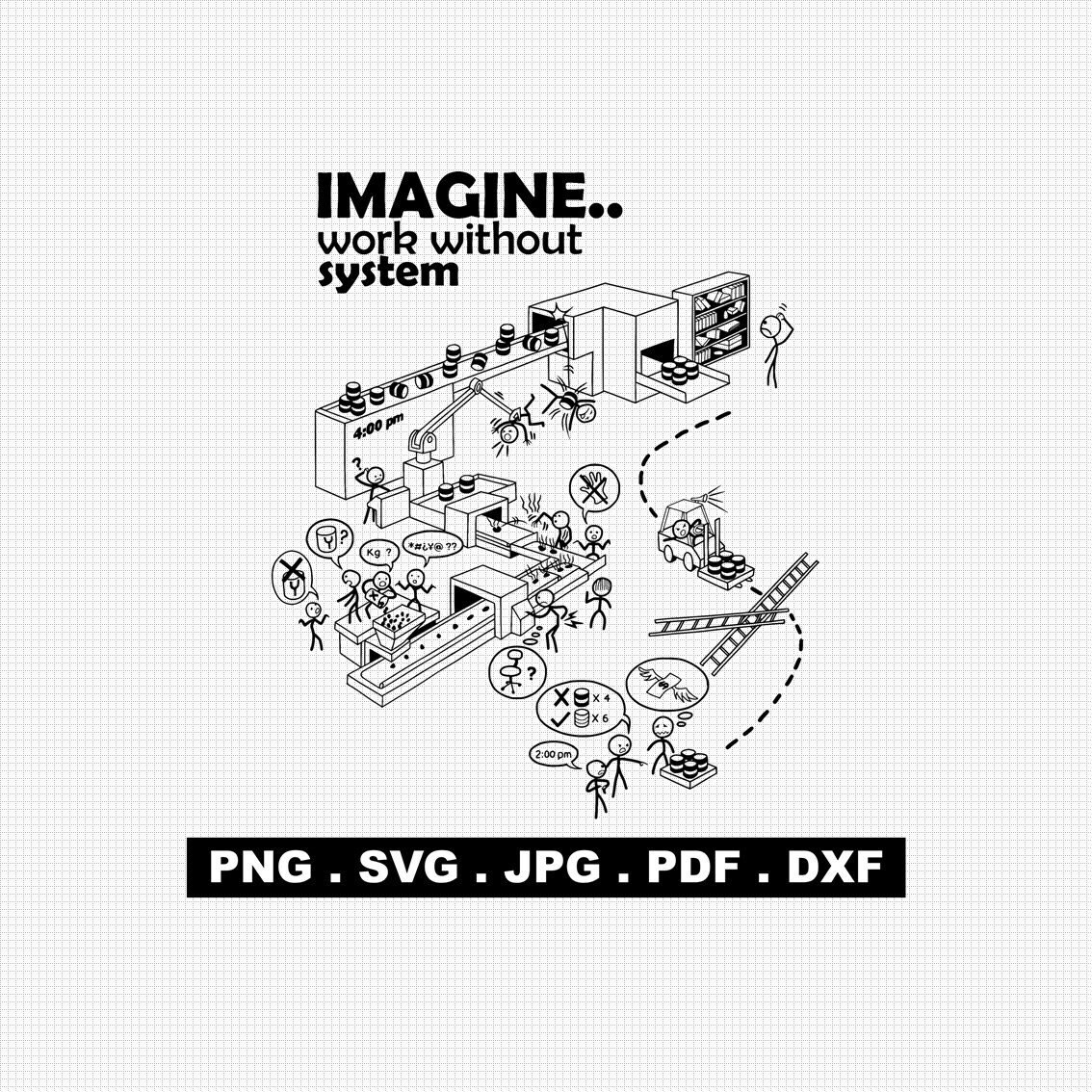 Work System SVG | Systematic Work Poster | Organized Workplace ...