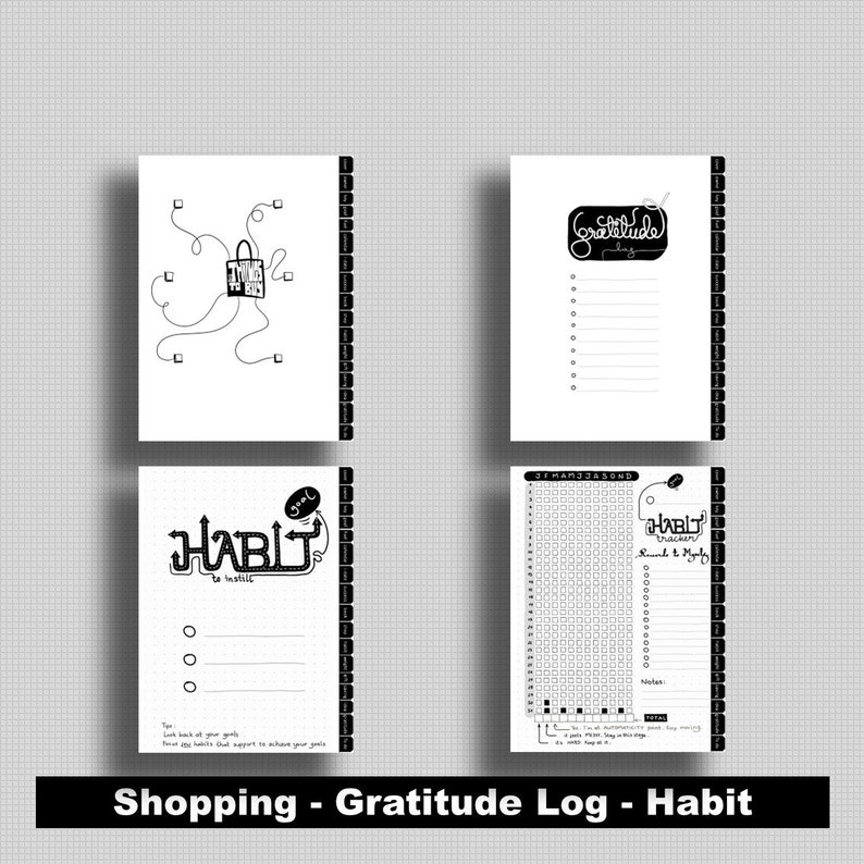 2024 Premade Digital Bullet Journal, Bujo in Simple, Handwritten Style, Pdf Format, Printable ...