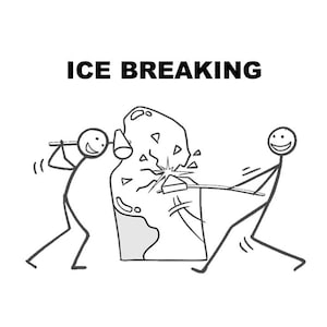 Ice Breaking Powerpoint Hand Drawn Cartoon Illustration and Image - Etsy
