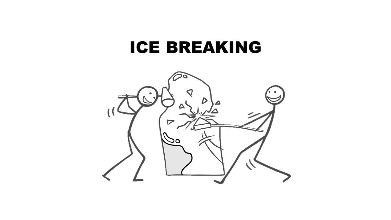 Ice Breaking Powerpoint Hand Drawn Cartoon Illustration and Image - Etsy