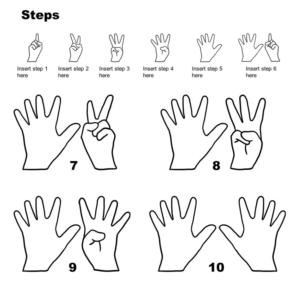 Simple Powerpoint Template, Clip Art, Illustration, for Step by Step ...