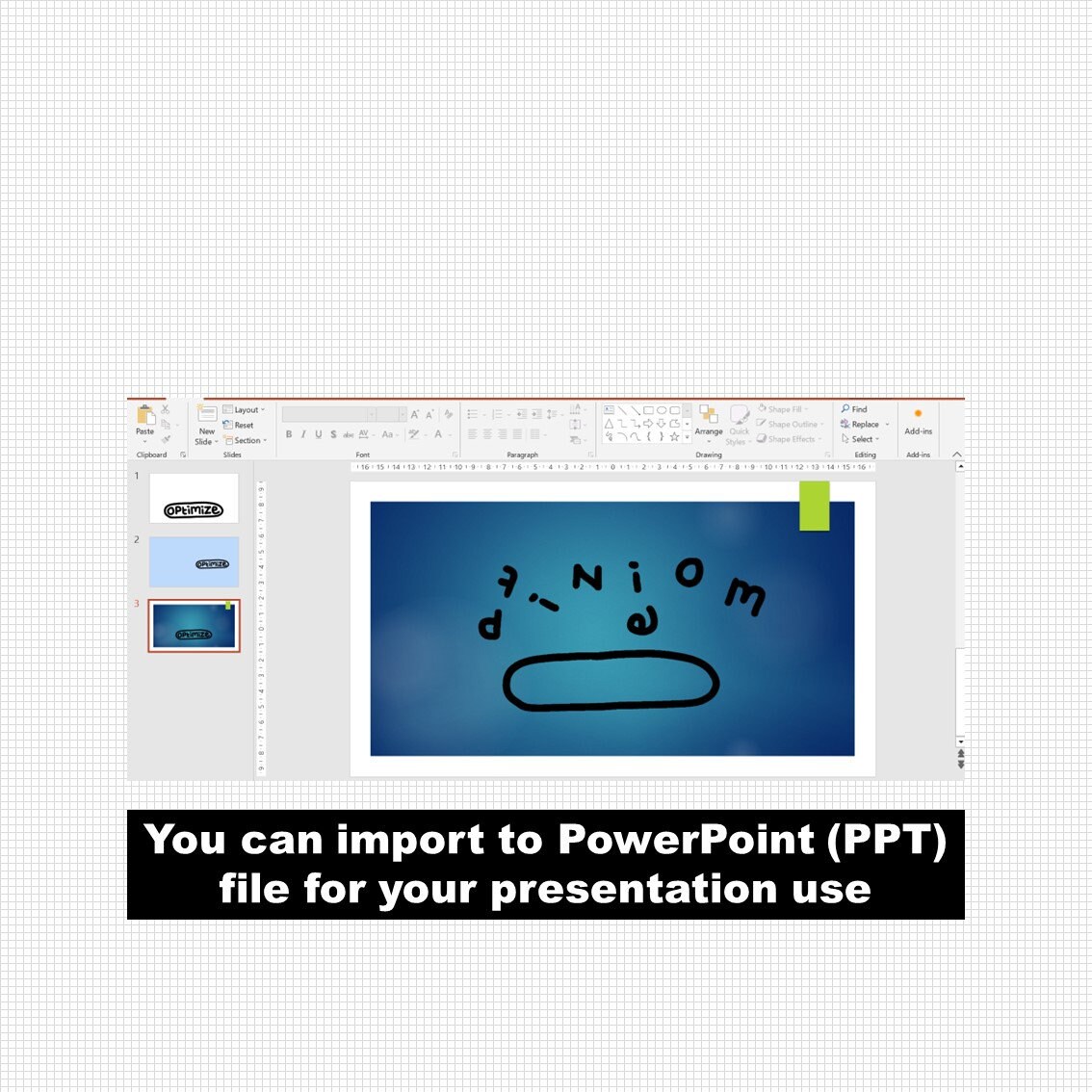 Animated Word Optimize | Moving Letter in GIF Format for Presentation ...