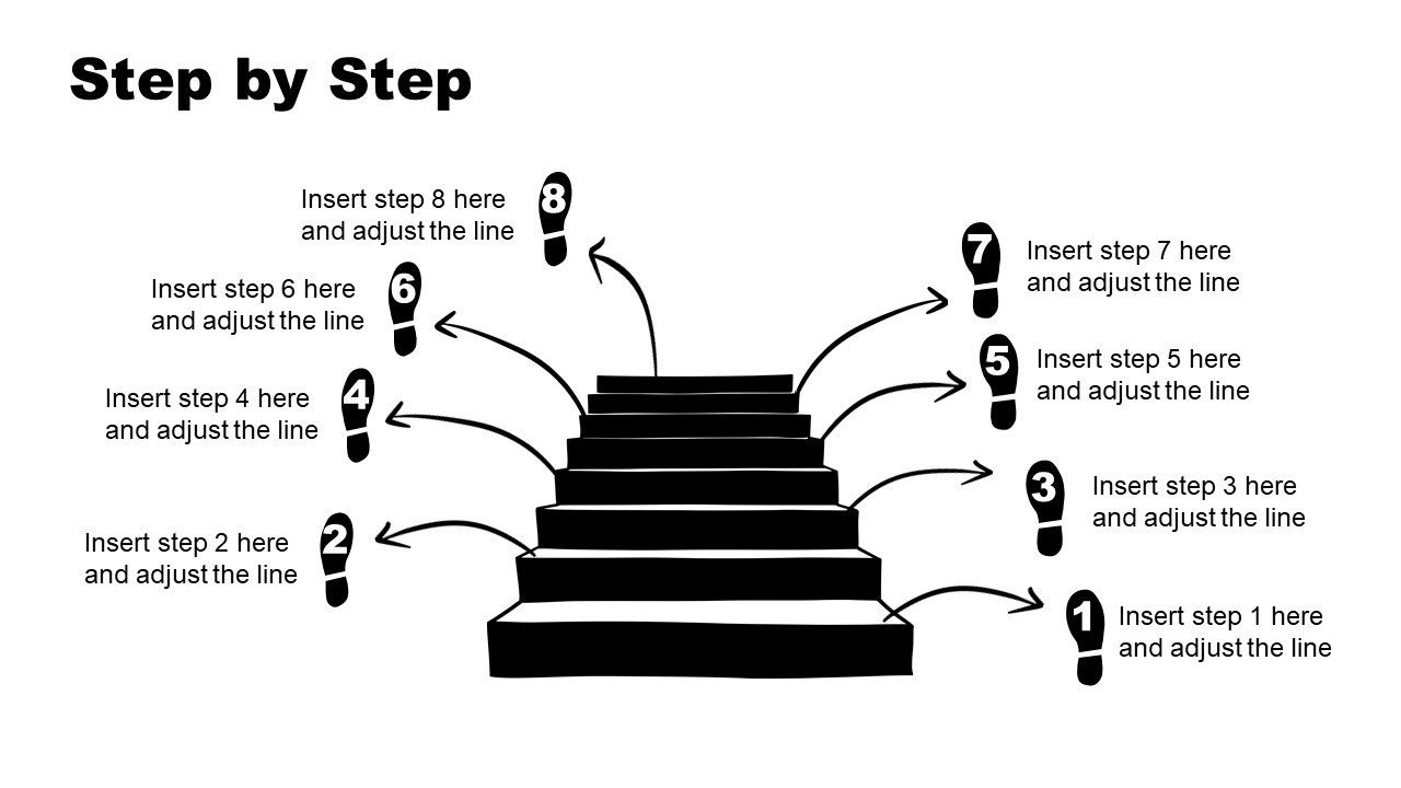 Powerpoint Template, Stair Clip Art, Illustration, for Step by Step ...