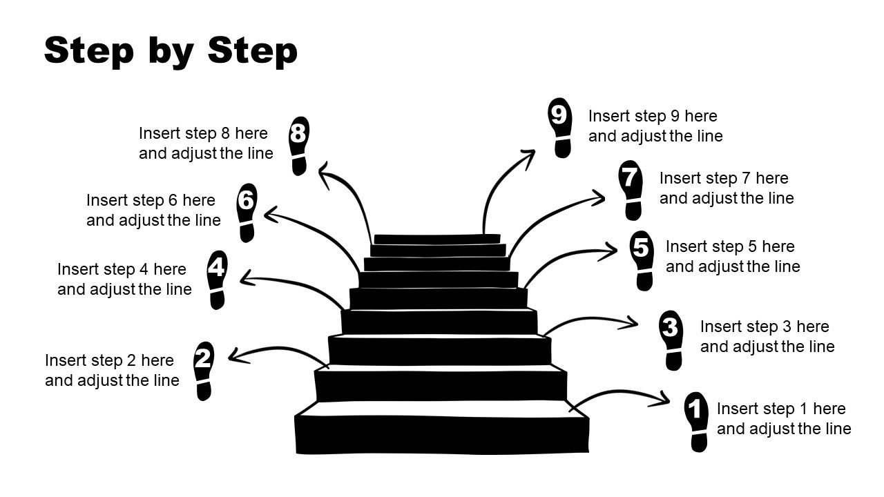 Powerpoint Template, Stair Clip Art, Illustration, for Step by Step ...