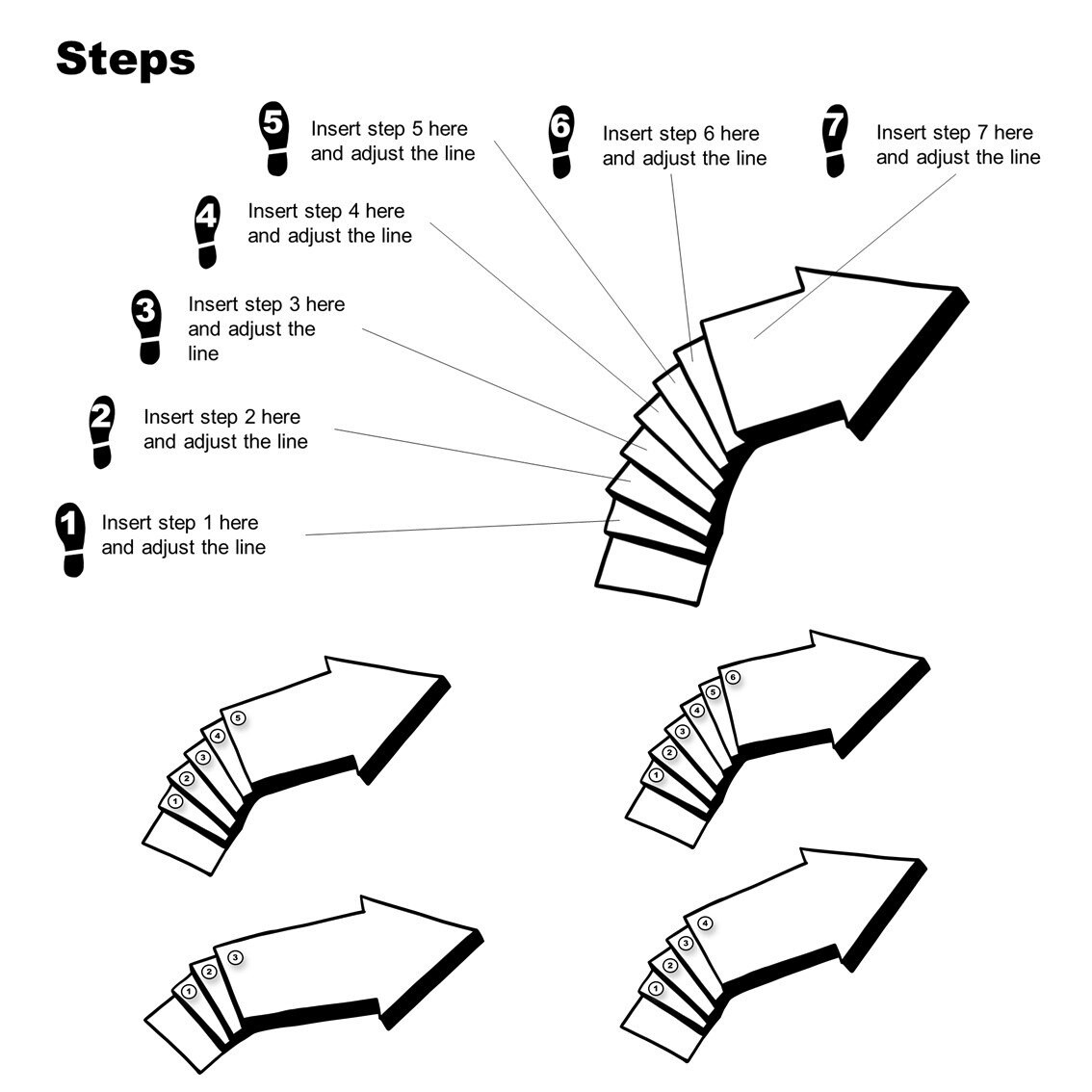 Simple Powerpoint Template, Clip Art, Illustration, for Step by Step ...