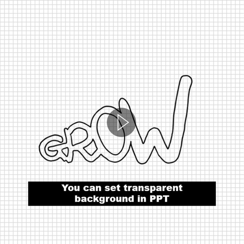 Animated Word GROW in GIF and MP4 Format | Animated Word Art for ...