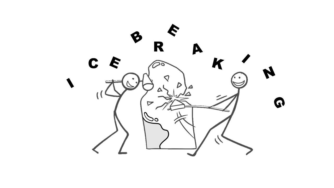 Ice Breaking Powerpoint Hand Drawn Cartoon Illustration and Image - Etsy