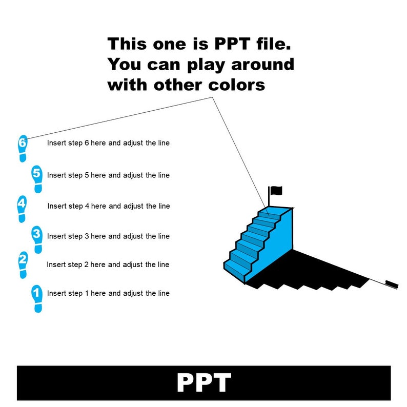 Simple Powerpoint Template, Clip Art, Illustration, for Step by Step ...