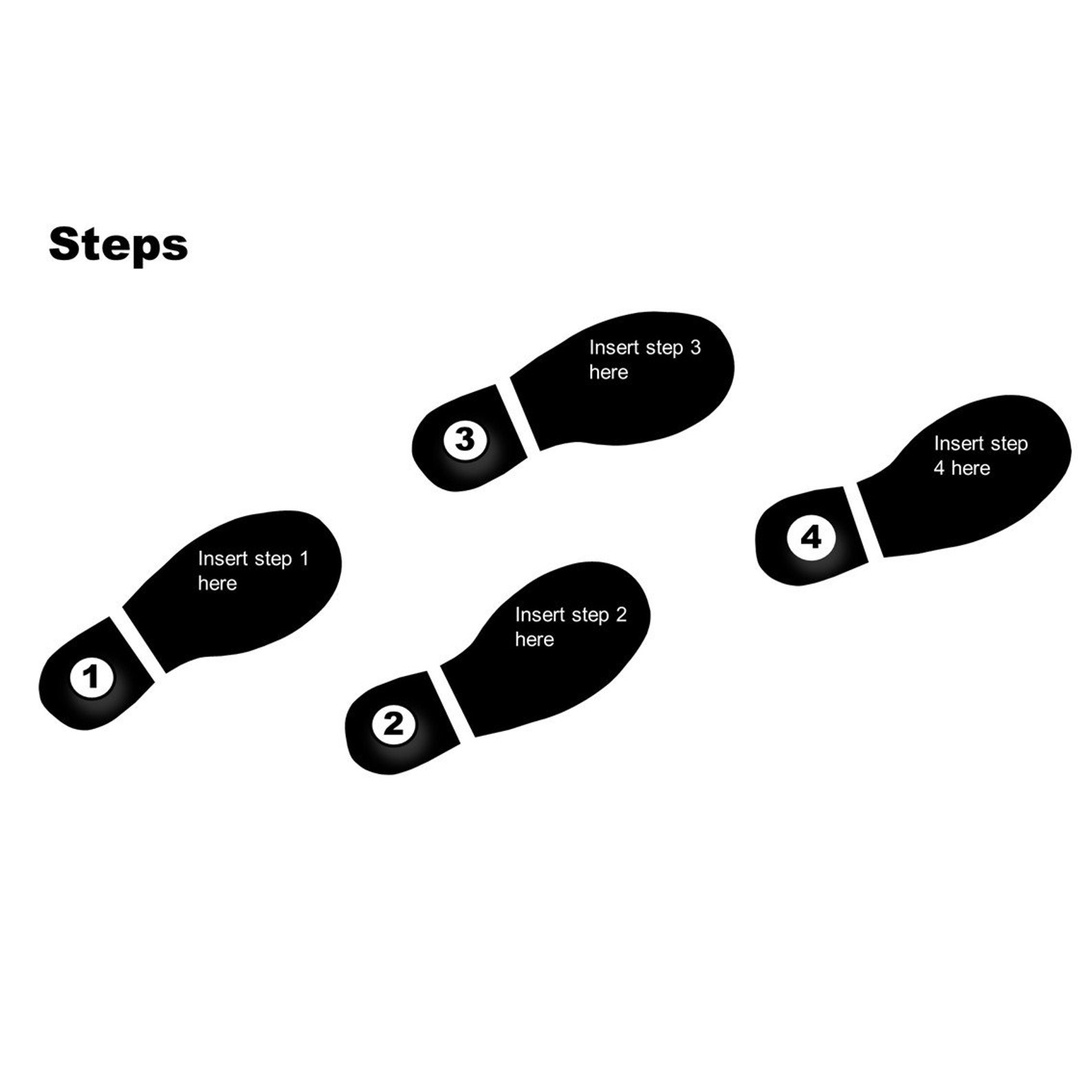 Simple Powerpoint Template, Clip Art, Illustration, for Step by Step ...