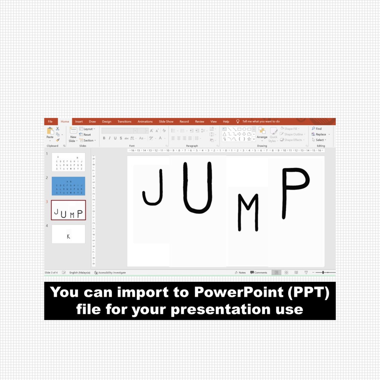 Animated Alphabet in Jumping Motion | Capital Letters From A to Z Are ...