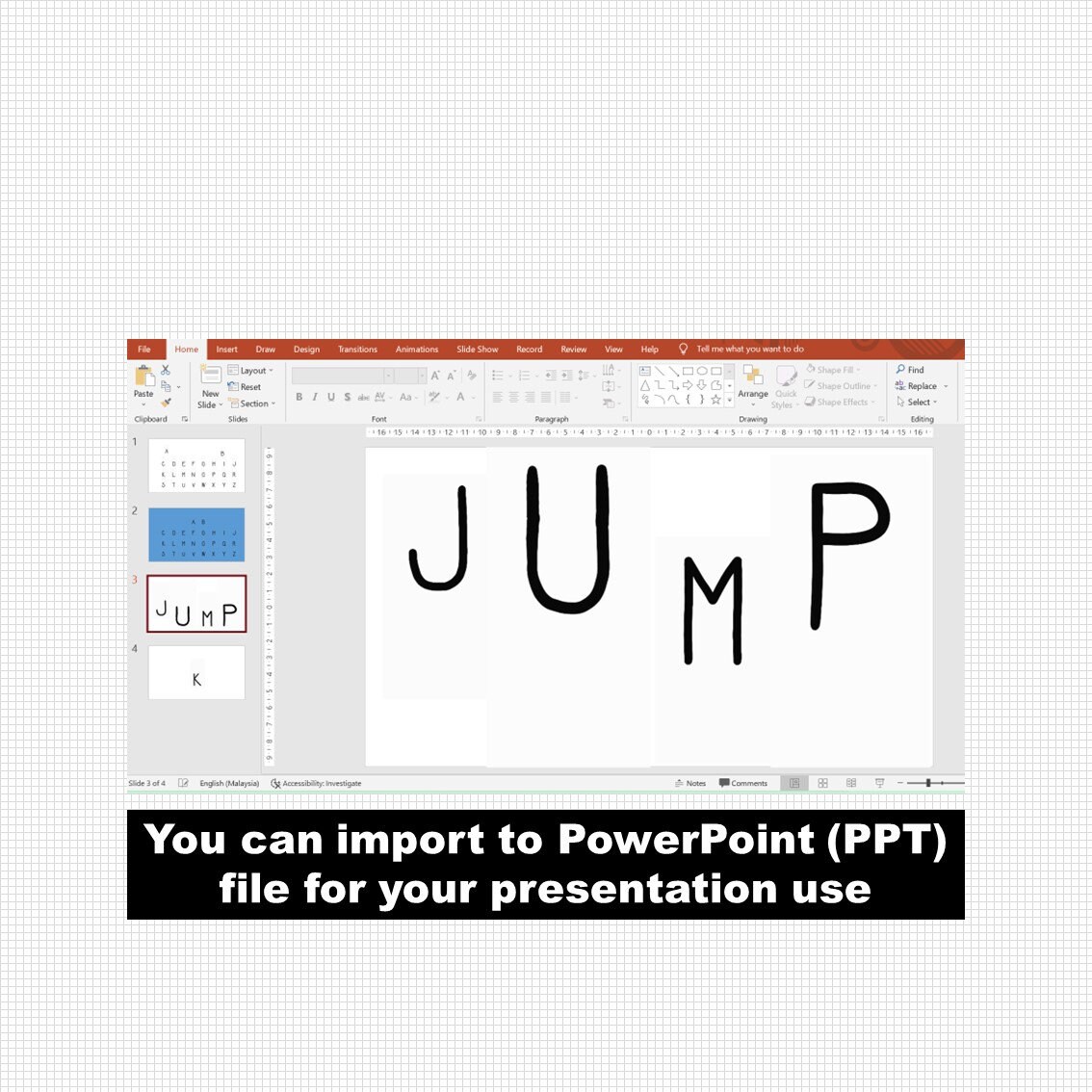 Animated Alphabet in Jumping Motion | Capital Letters From A to Z Are ...