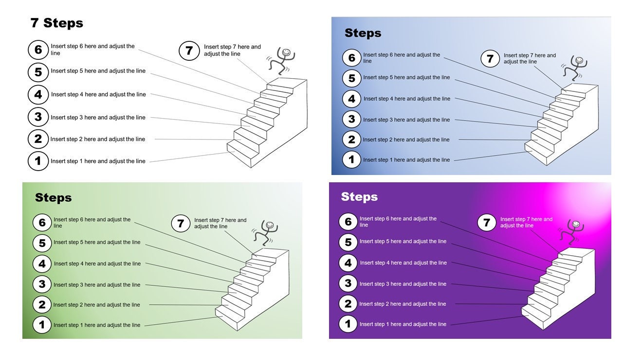 Powerpoint Digital Template for STEPBY STEP Illustration in a Simple ...