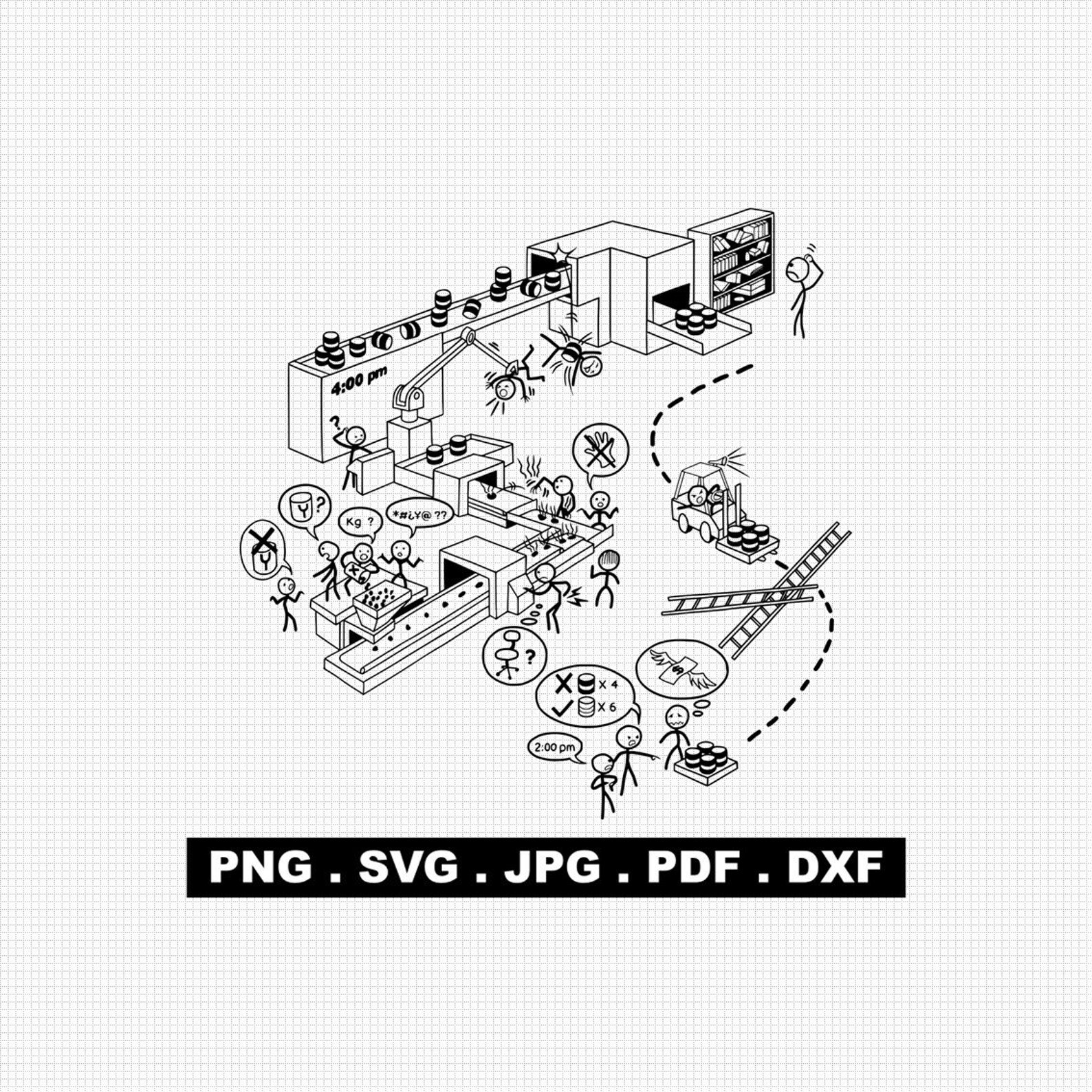 Work System SVG | Systematic Work Poster | Organized Workplace ...