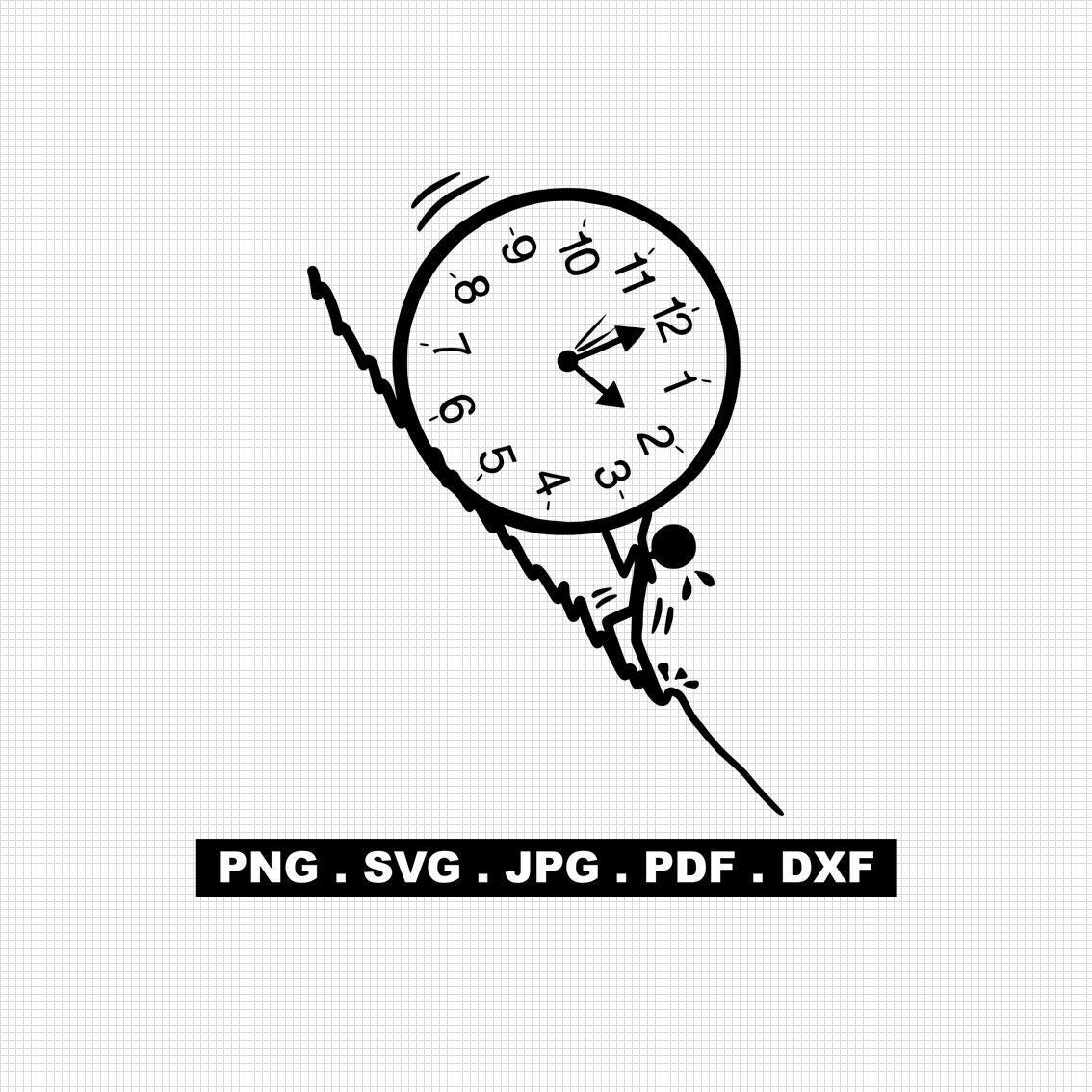 Time SVG | Clock SVG | Keep Moving Illustration | Non Stop PNG | Watch ...