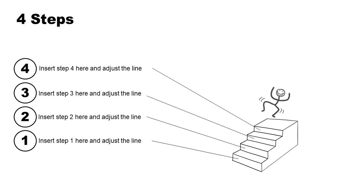 Powerpoint Template Clip Art Illustration for Step by Step | Etsy