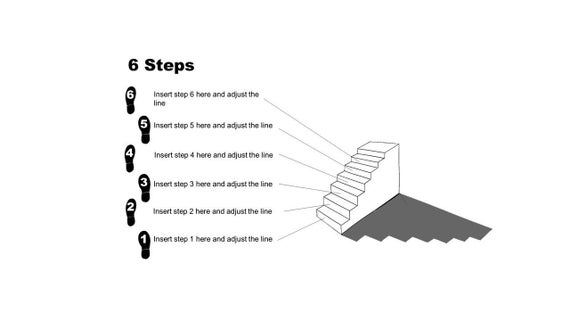 Powerpoint Template Clip Art Illustration for Step by Step | Etsy
