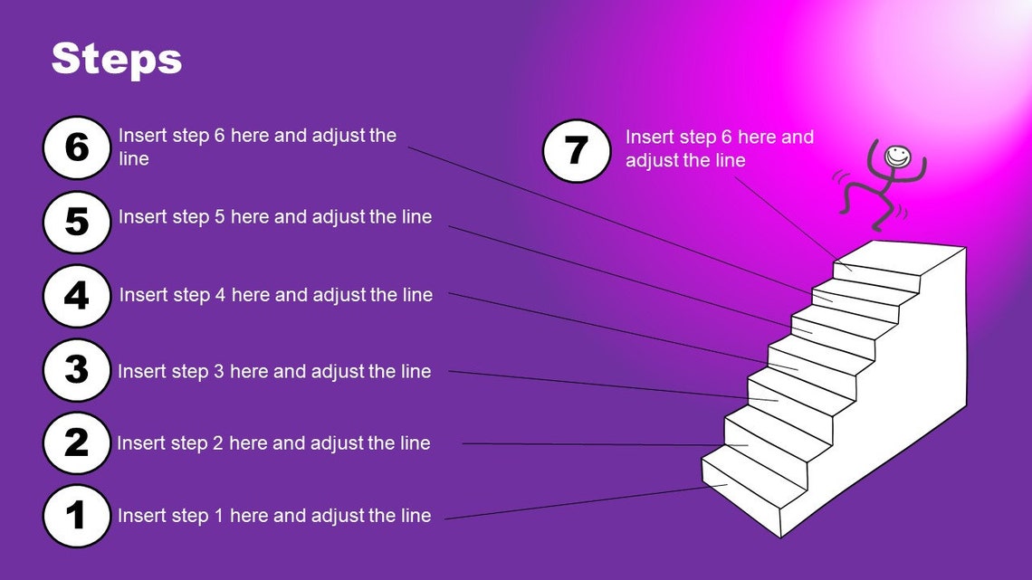 Powerpoint Digital Template for STEPBY STEP Illustration in a Simple ...