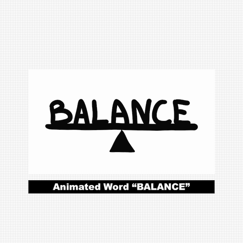 Animated Word BALANCE on See-saw | Balance Word Art in GIF, MP4 and ...