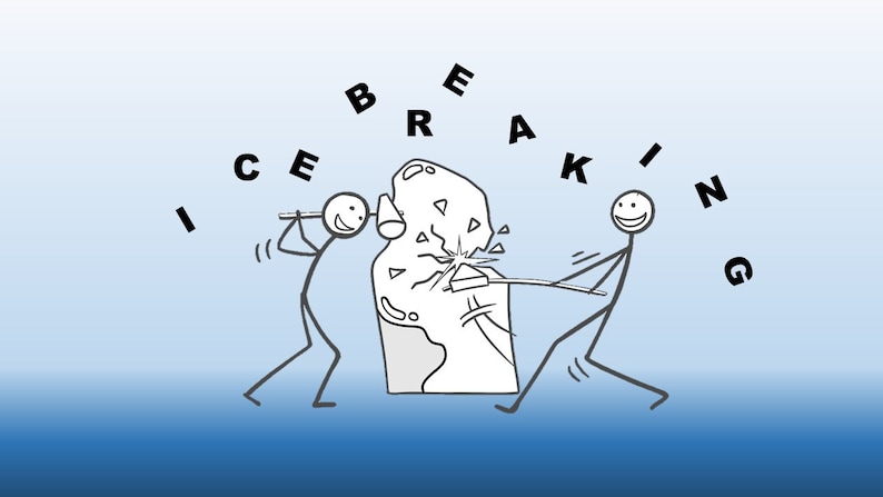 Ice Breaking Powerpoint Hand Drawn Cartoon Illustration and Image - Etsy