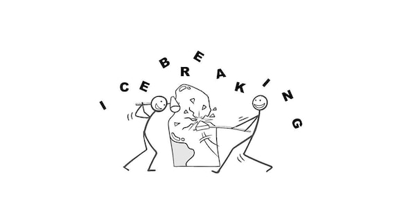 Ice Breaking Powerpoint Hand Drawn Cartoon Illustration and - Etsy