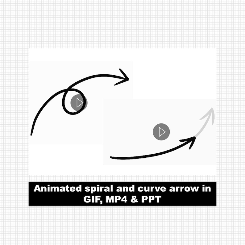 Animated Curve and Spiral Arrow | Moving Illustration Arrow in GIF and ...