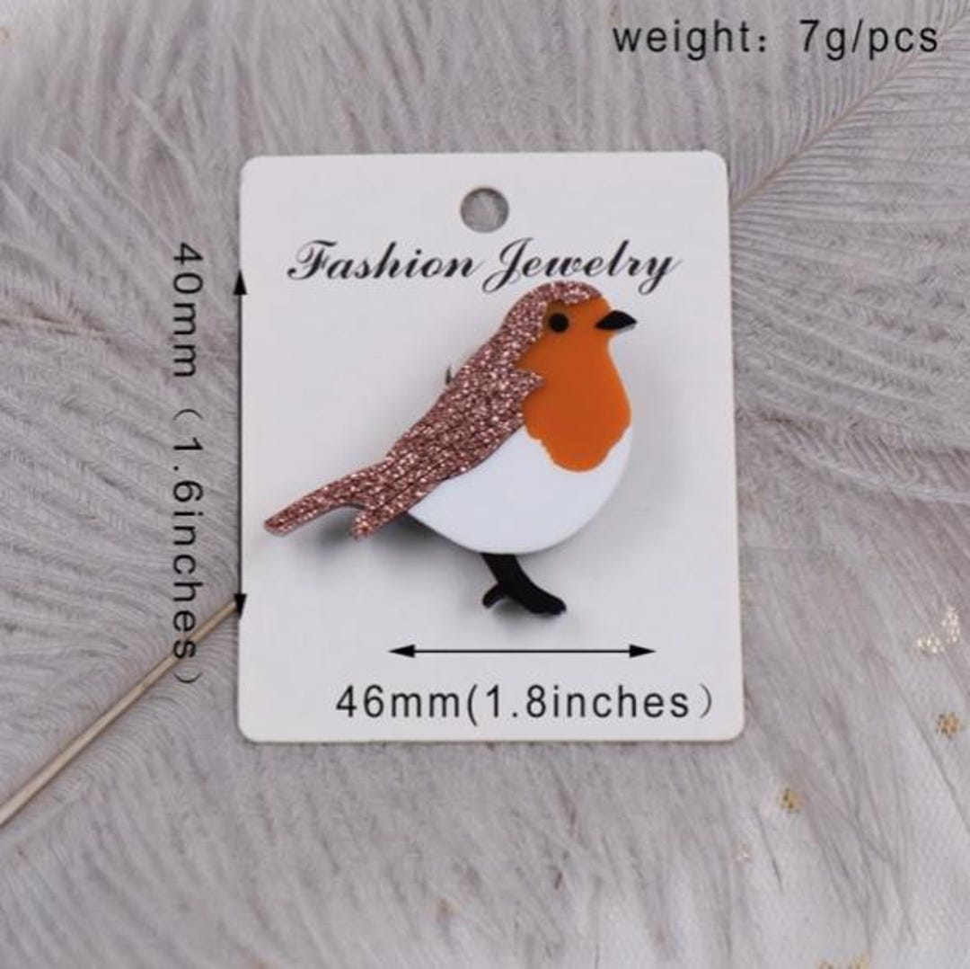 Christmas Robin Laser Cut Christmas Brooch - Etsy