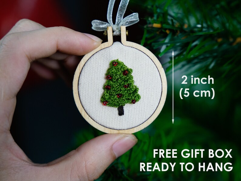 Mini Ornament Set Lovely Little Hand-embroidered Ornament - Etsy UK