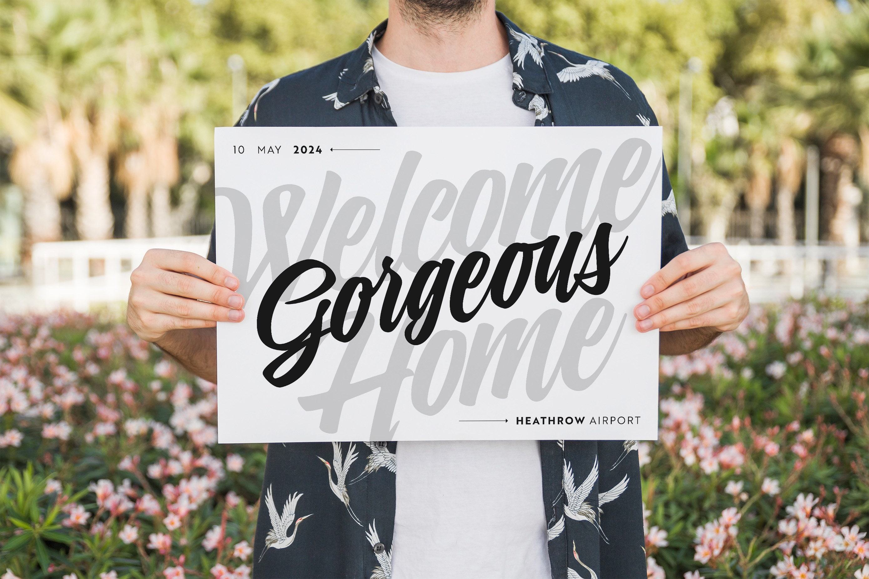 Personalized Welcome Home Airport Sign Poster (digital Download) - Etsy