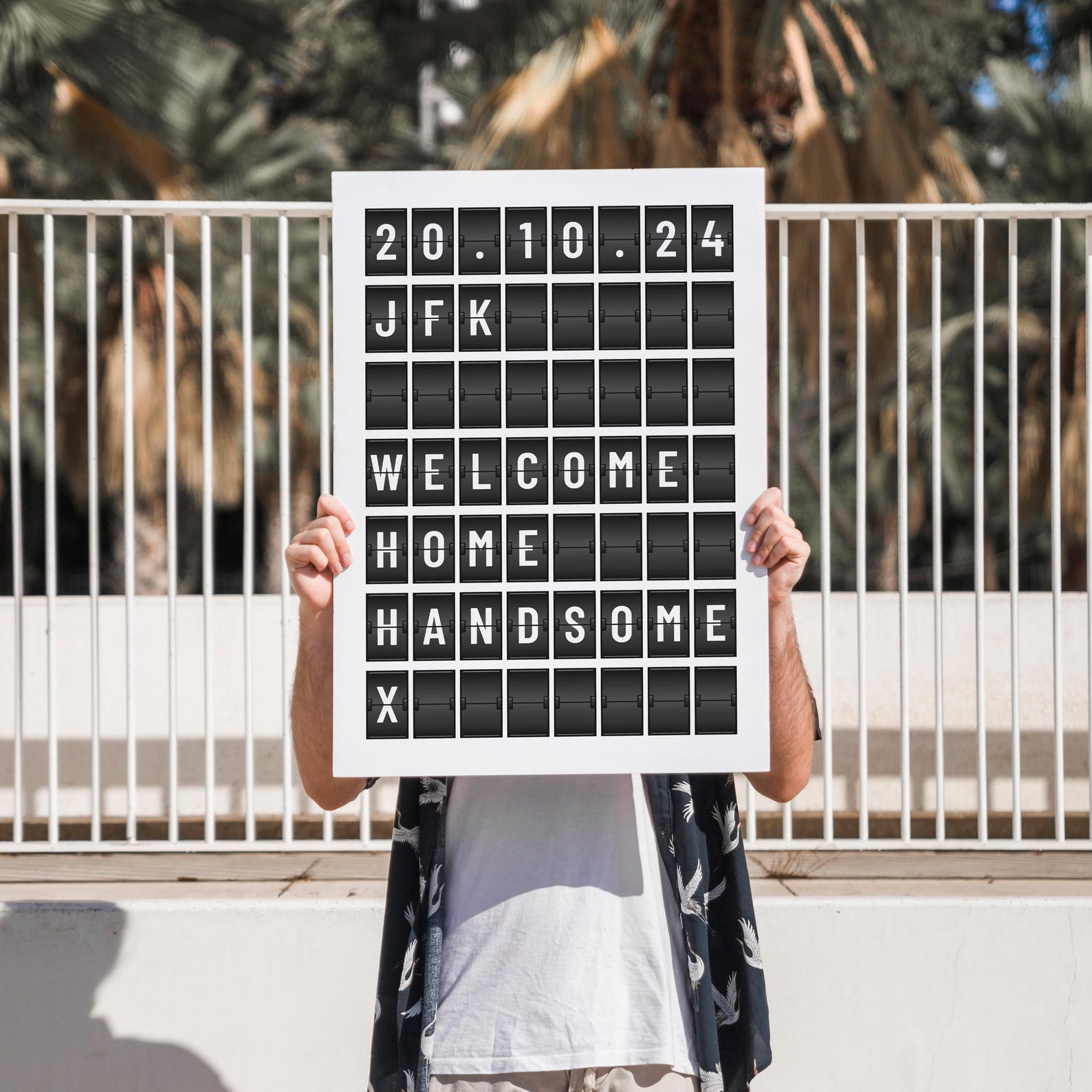 Welcome Sign | Airport Sign | Personalised Sign | Welcome Back Poster ...