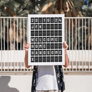 Welcome Sign | Airport Sign | Personalised Sign | Welcome Back Poster ...