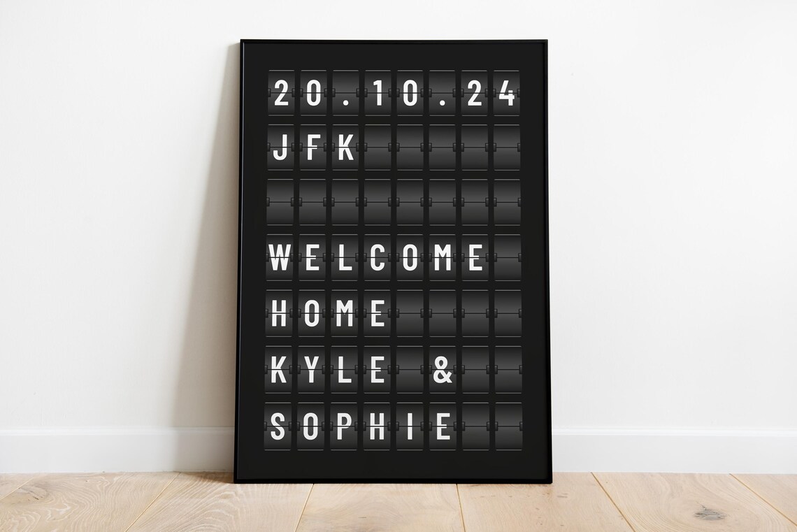 Welcome Sign | Airport Sign | Personalised Sign | Welcome Back Poster ...