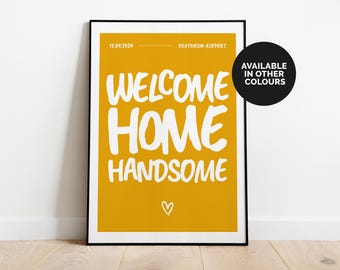 Welcome Sign | Airport Sign | Personalised Sign | Welcome Back Poster ...