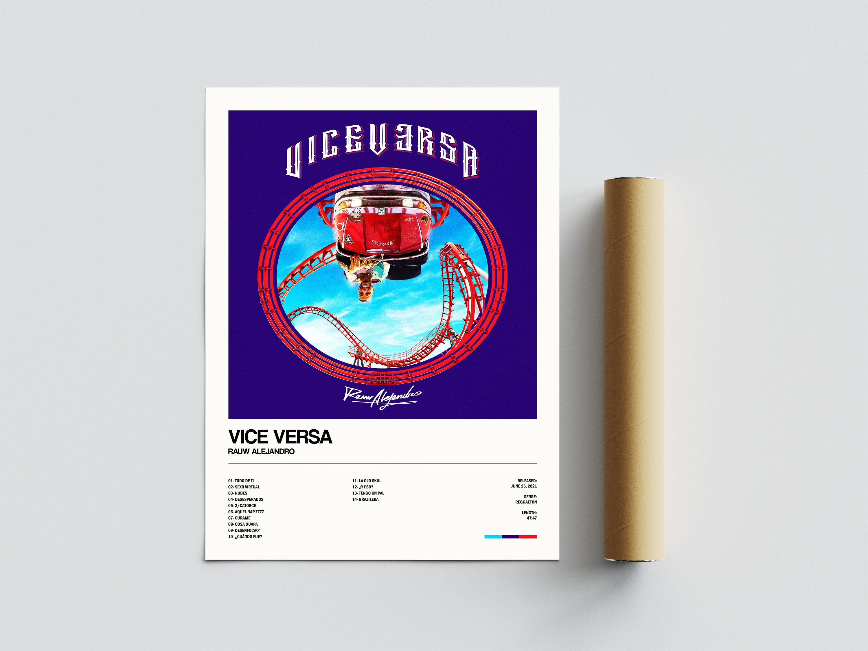 Vice Versa, Rauw Alejandro, Vice Versa Print, Vice Versa Album Poste ...