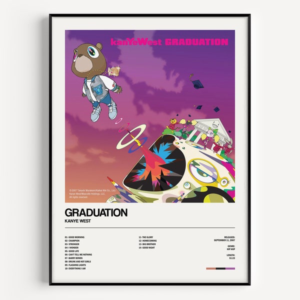 Graduation Kanye West Poster - Etsy