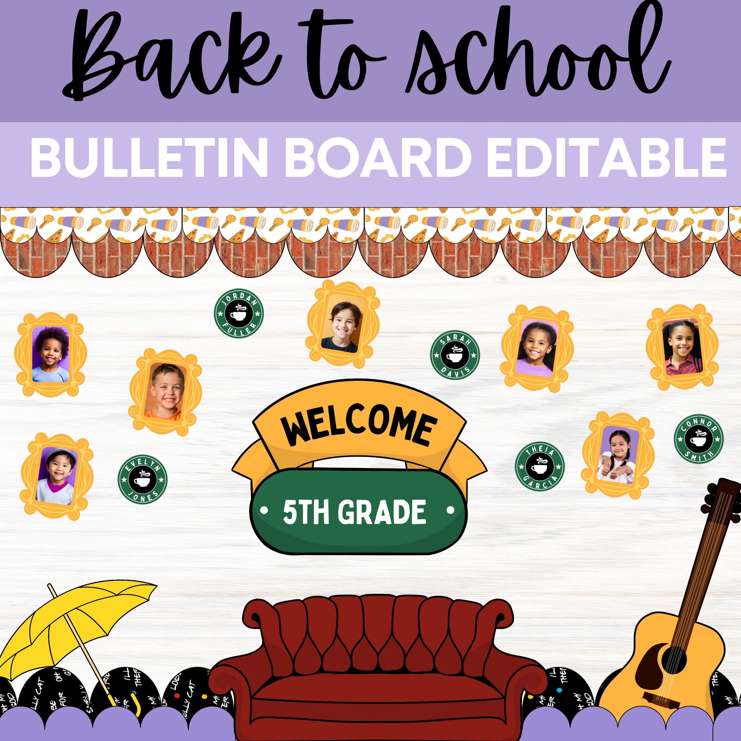 Friends Back to School Bulletin Board or Door Decor Kit - Etsy