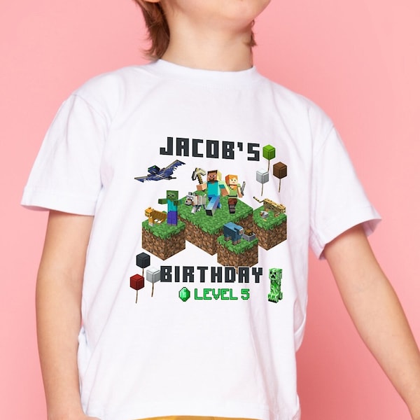 Minecrafter Birthday Shirt - Etsy
