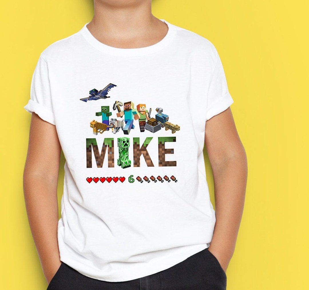 Minecrafter Birthday Shirt, Minecraft Birthday Boy Shirt, Minecraft ...