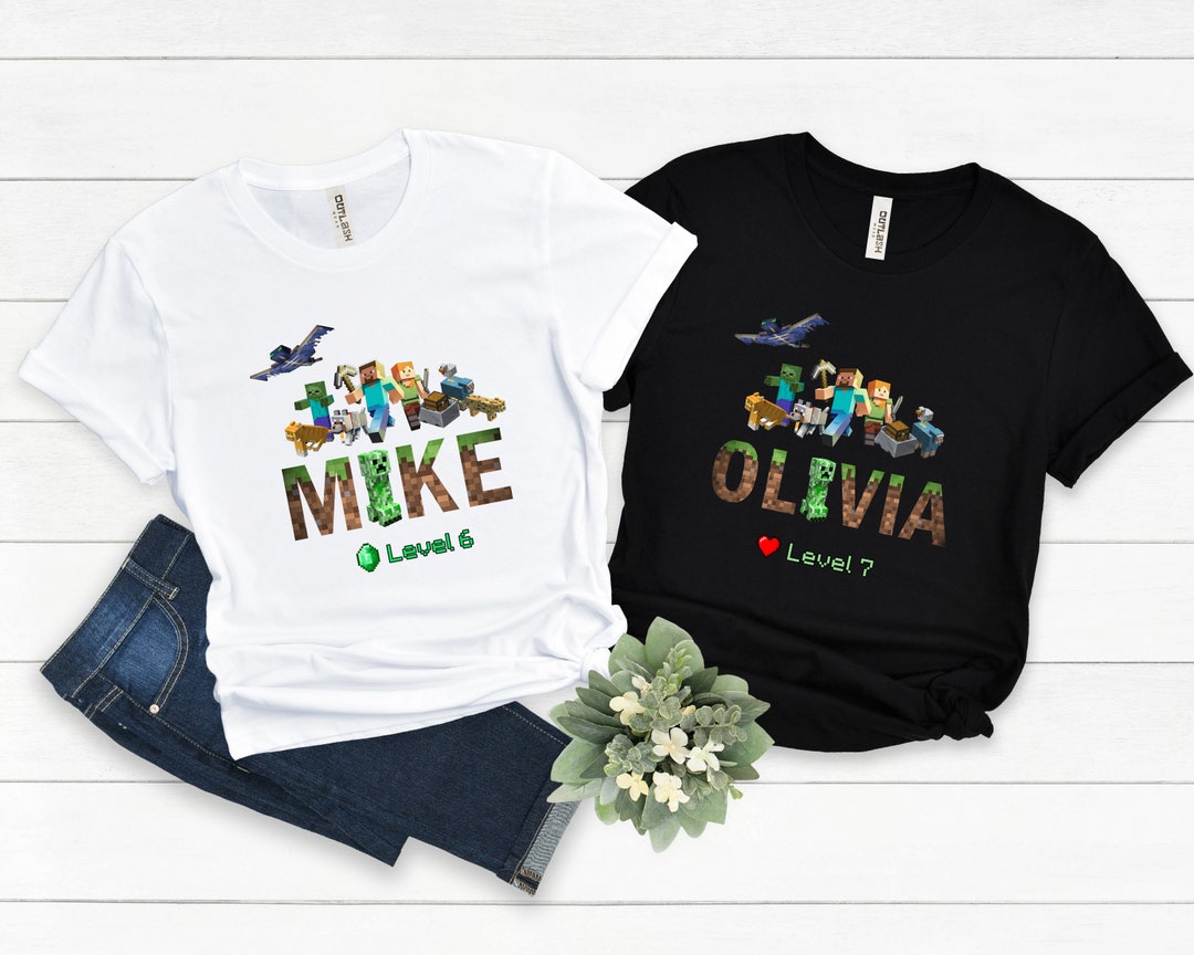 Minecraft Birthday Shirt, Custom Minecraft Shirt, Minecraft Birthday T ...