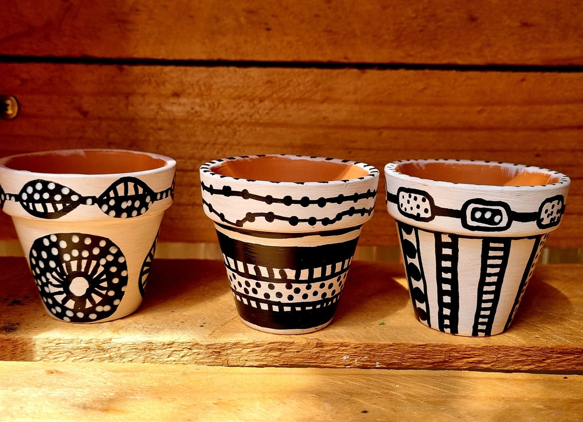 Hand Designed Terracotta Pots - Etsy