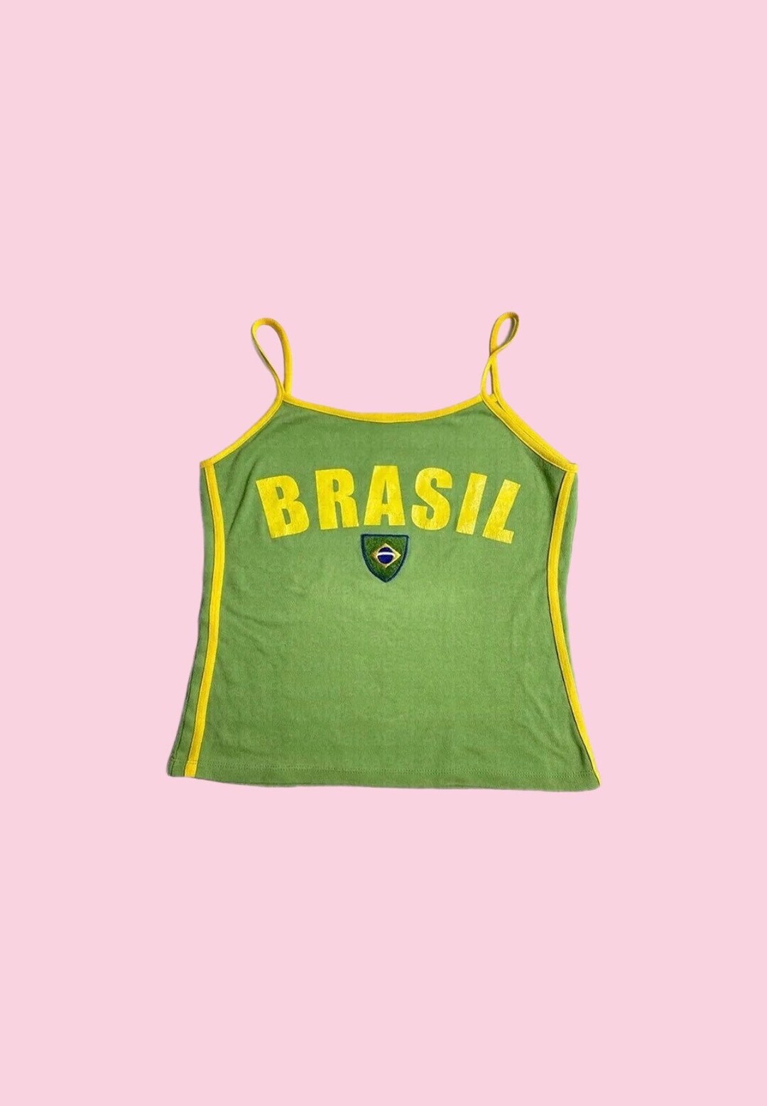 Vintage Brasil Tank Top Y2K Football Soccer Crop Top Brazil - Etsy