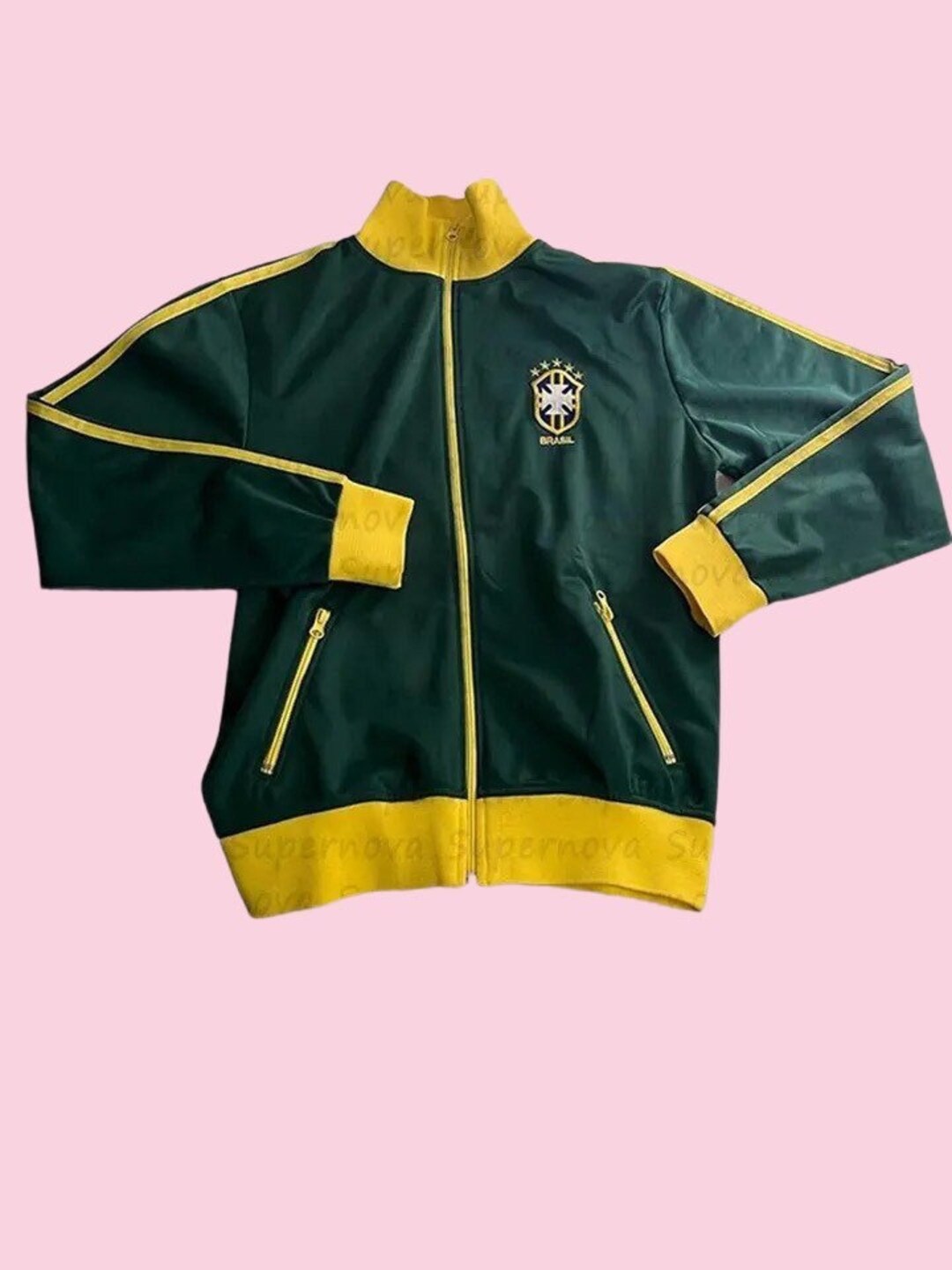 Vintage Brazil Jacket Y2k Zip up Sweatshirt Brazilian Soccer - Etsy
