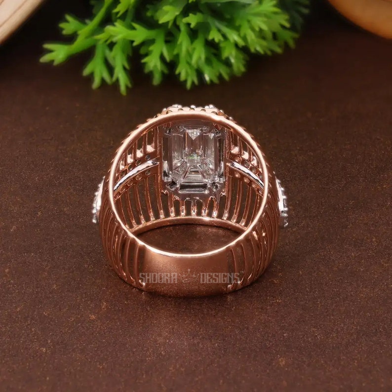 Emerald Pie Cut Diamond Ring, Pie Cut Natural Diamond Halo Engagement ...