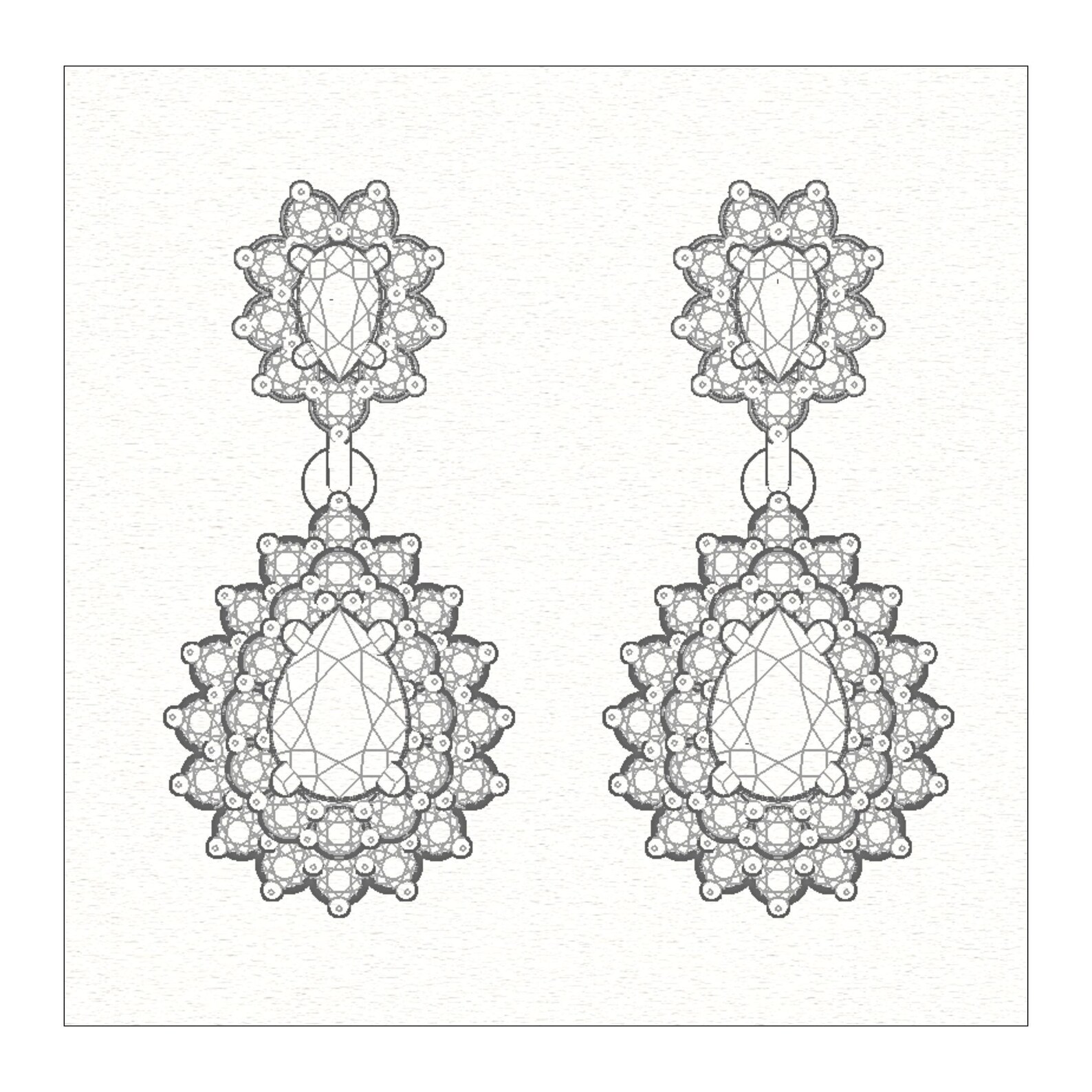 CAD Mock-up: 3D Jewelry Design Model of Your Own Jewelry in Earrings - Etsy