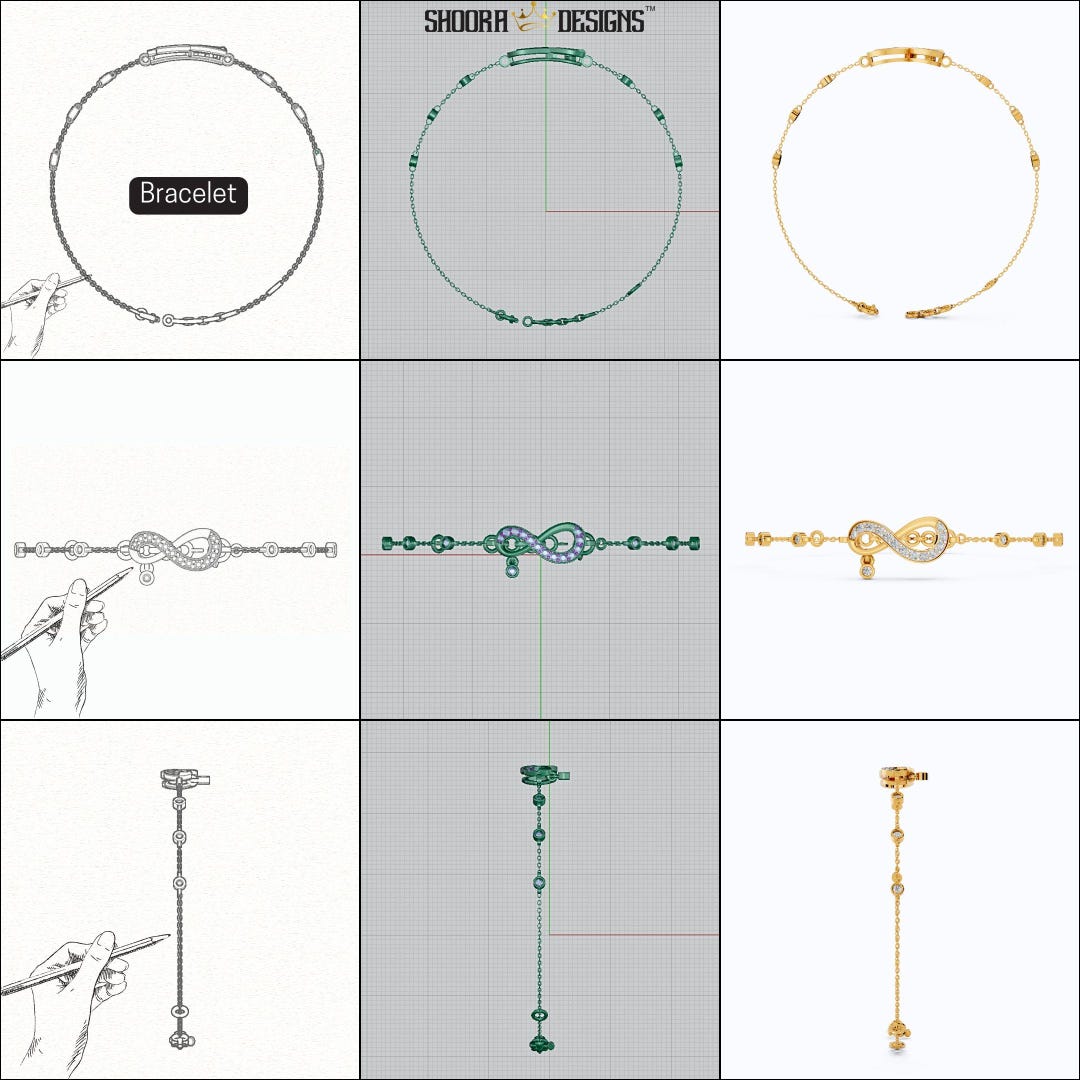CAD Mock-up: 3D Custom Jewelry Design Service Model of Your Own Jewelry ...