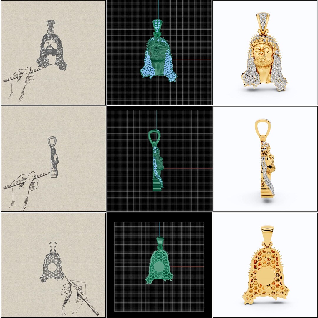 CAD Mock-up: 3D Jewelry Design Model of Your Own Jewelry in Face Work ...