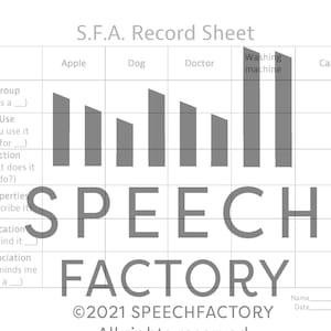 Semantic Features Analysis SFA - Speech and Language Worksheet SLP - Etsy